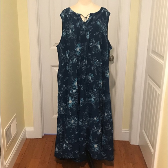 Woman Within | Dresses | Woman Withintired Floral Maxi Dress | Poshmark